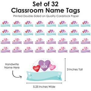 Colorful Valentine's Day - DIY Blank Paper Desk or Locker Labels ...