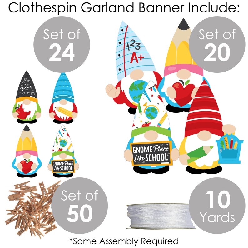 School Gnomes - Teacher and Classroom DIY Decorations - Clothespin ...
