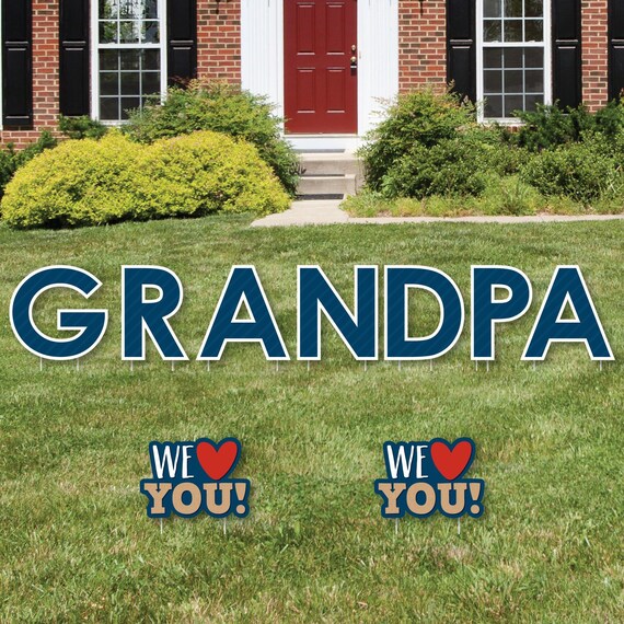 Grandpa, Happy Father’s Day - Yard Sign Outdoor Lawn Decorations - We ...