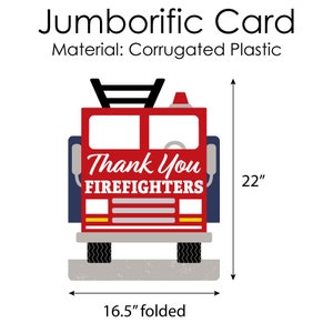 Thank You Firefighters - First Responders Appreciation Big Greeting ...