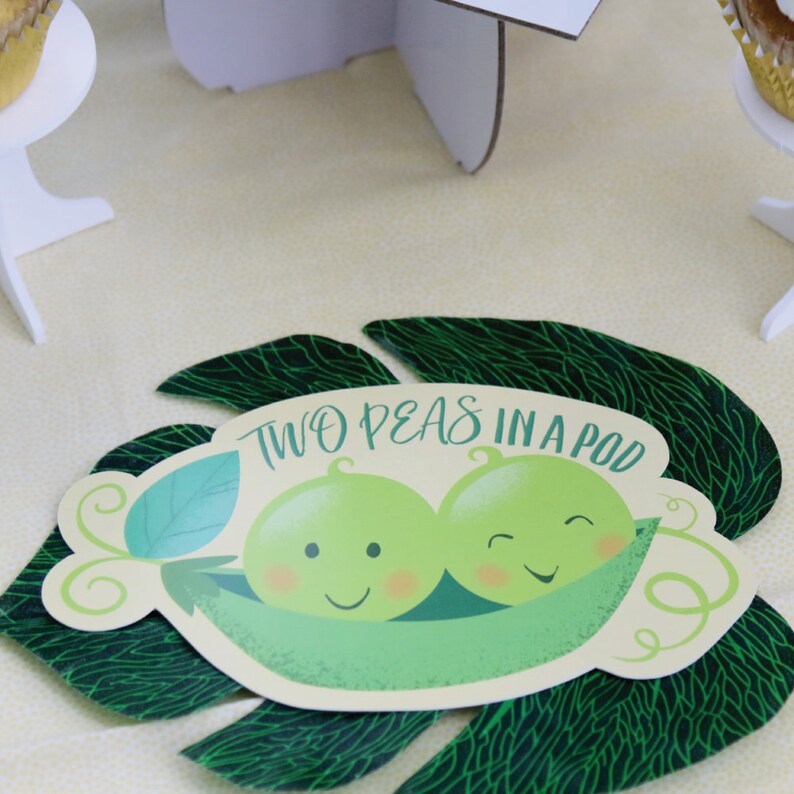 Double the Fun Twins Two Peas in A Pod DIY Shaped - Etsy