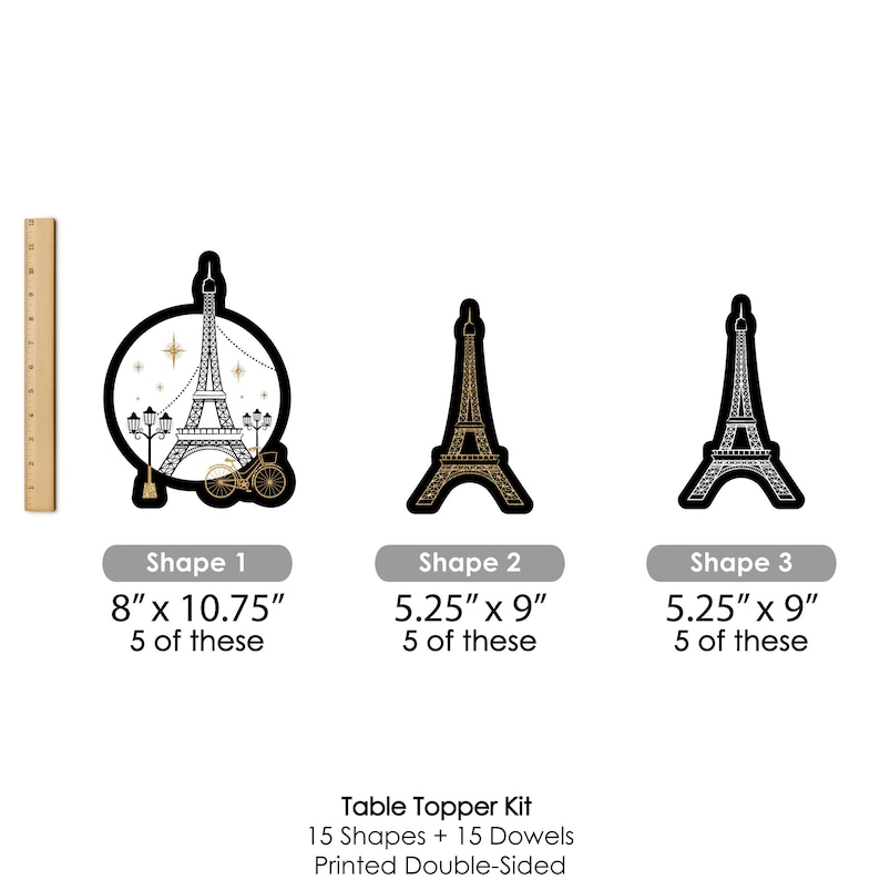 Stars Over Paris Parisian Themed Party Centerpiece Sticks | Etsy