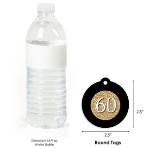 60th Birthday Party Tags - Adult 60th Birthday - Gold(set of 20) - Etsy