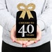 Adult 40th Birthday - Gold - Square Favor Gift Boxes - Birthday Party ...