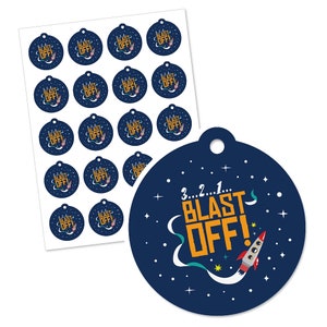 Blast off to Outer Space - Baby Shower or Birthday Party Favor Gift ...