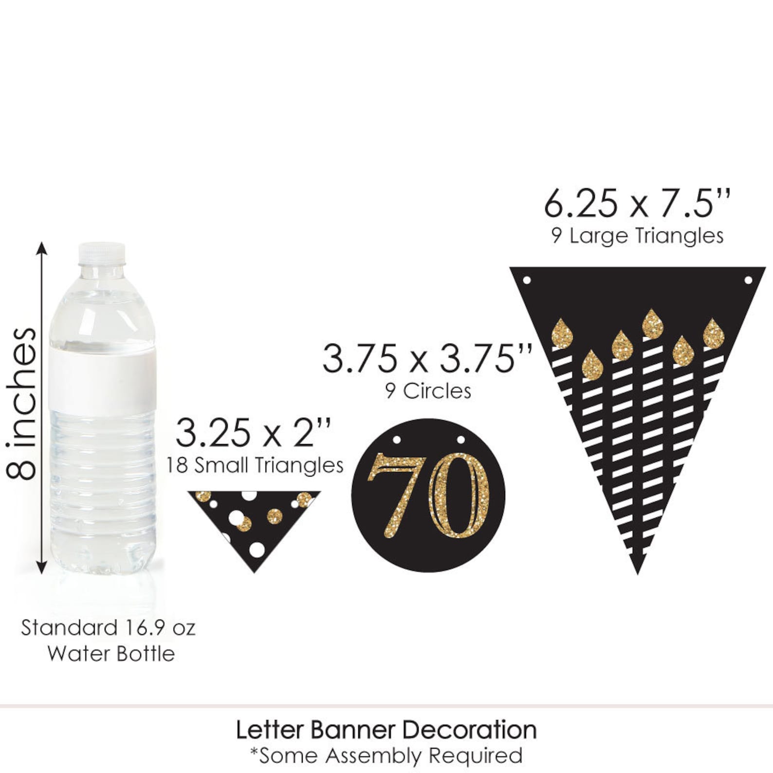 70th Birthday Gold Birthday Letter Banner Decoration 36 - Etsy