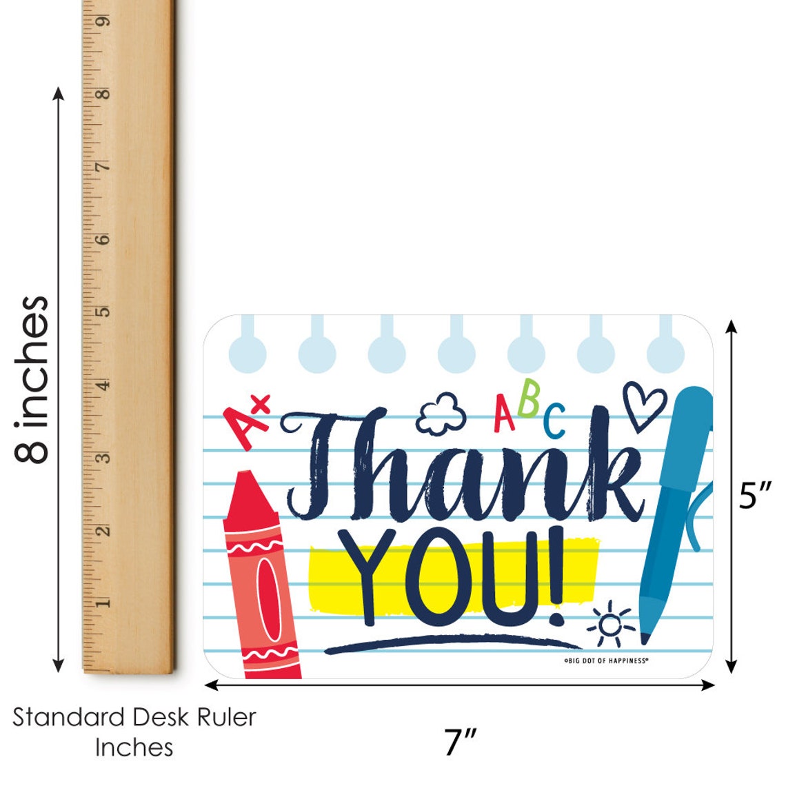 Back to School - Shaped Thank You Cards - First Day of School Classroom ...