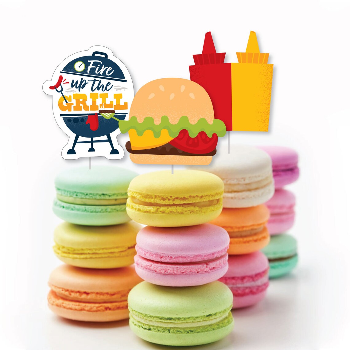 Fire up the Grill - DIY Shaped Summer BBQ Picnic Party Cut-outs - 24 ...