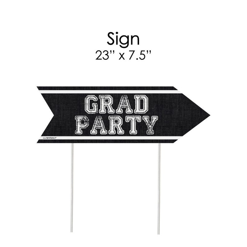 All Star Grad Graduation Party Sign Arrow Double Sided | Etsy