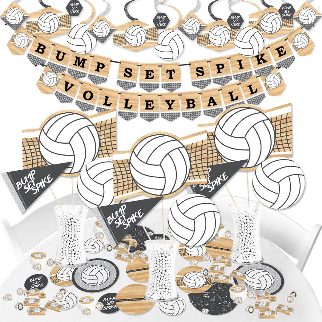 Bump, Set, Spike Volleyball Baby Shower or Birthday Party Supplies ...