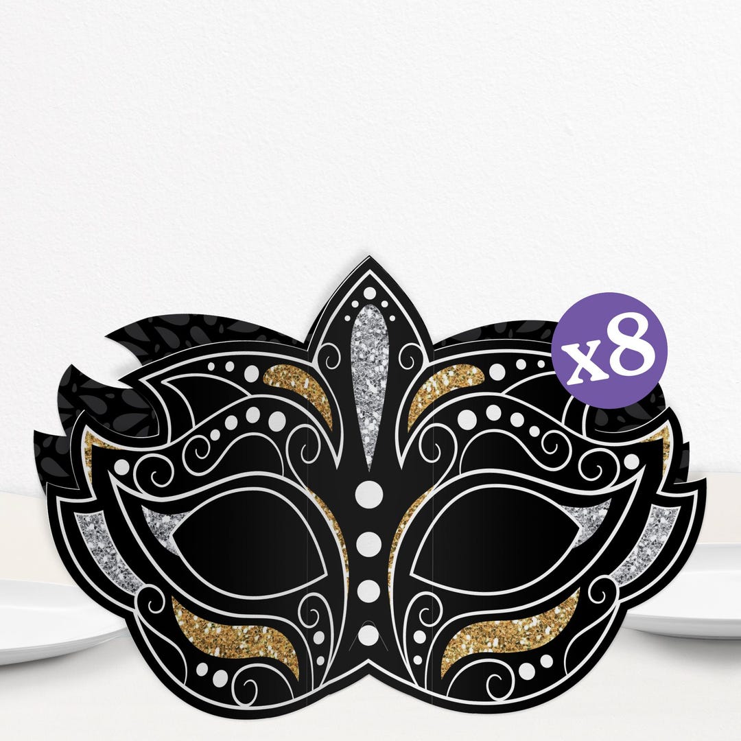 3D Masquerade Centerpiece Table Decorations, Freestanding Venetian Mask ...