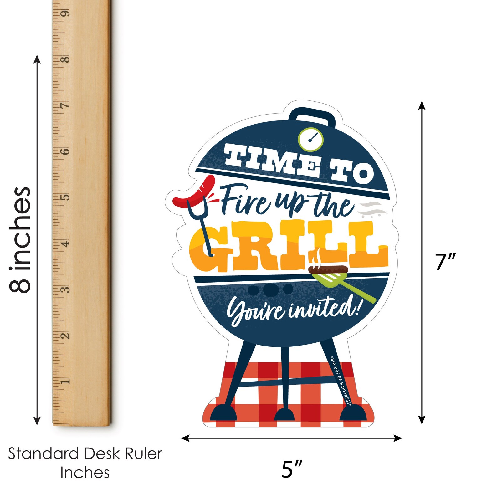 Fire up the Grill Shaped Fill-in Invitations Summer BBQ - Etsy