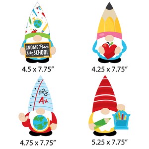 School Gnomes - Decorations DIY Teacher and Classroom Essentials - Set ...