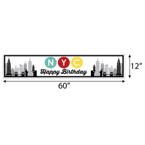 NYC Cityscape - New York City Birthday Party Decorations Party Banner ...