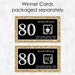 80th Birthday Party Scratch off Game Adult 80th Birthday Gold Eightieth ...