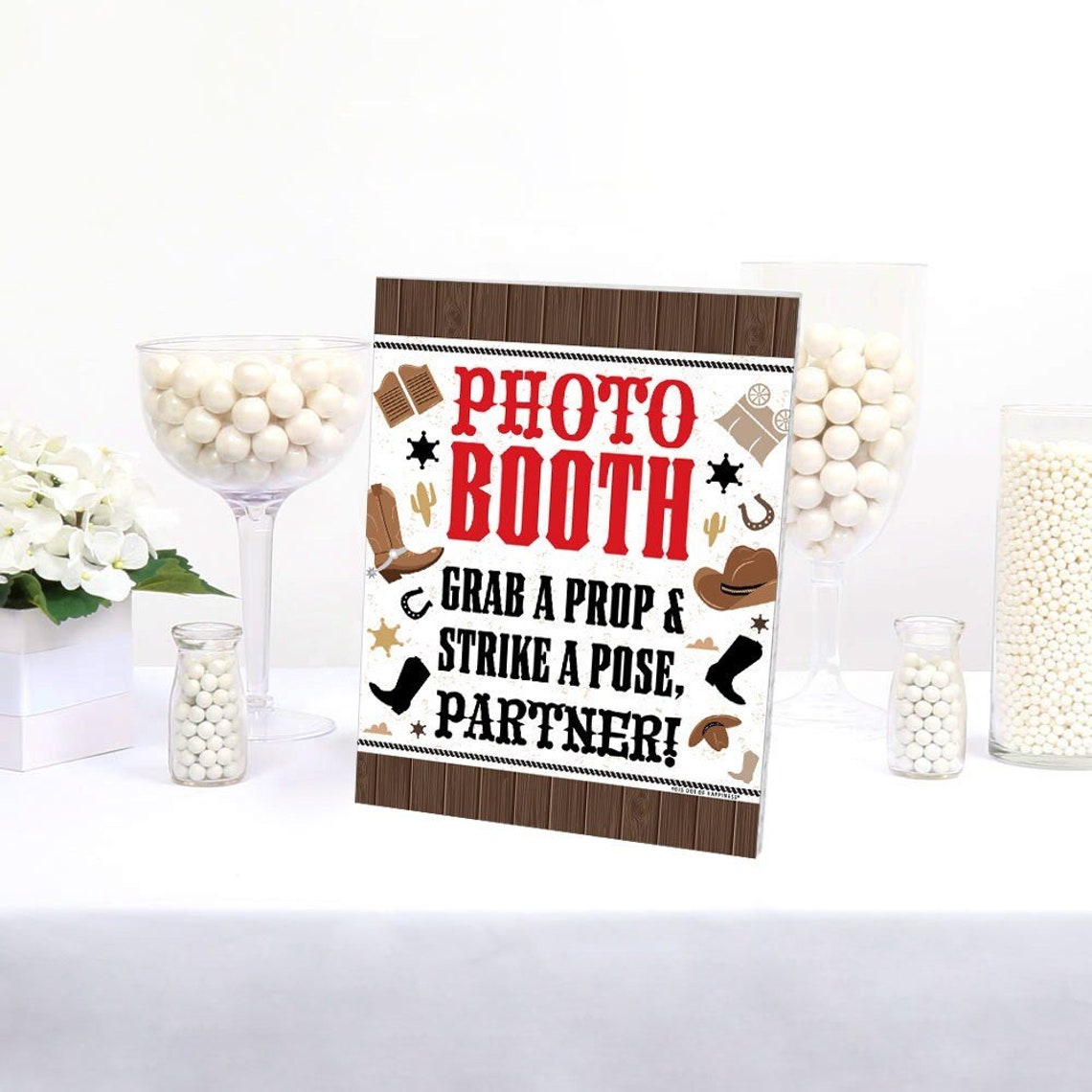 Western Hoedown Photo Booth Sign Wild West Cowboy Party | Etsy