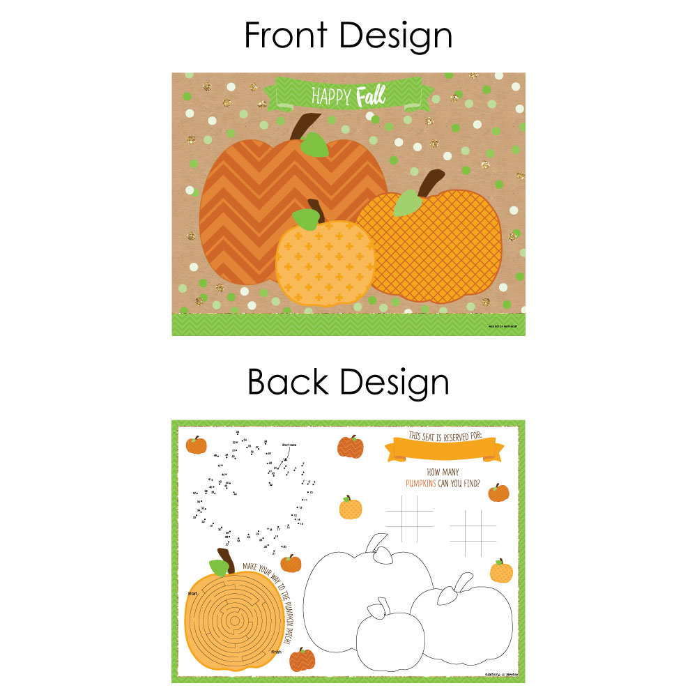 Pumpkin Patch - Paper Fall, Halloween, or Thanksgiving Party Coloring ...