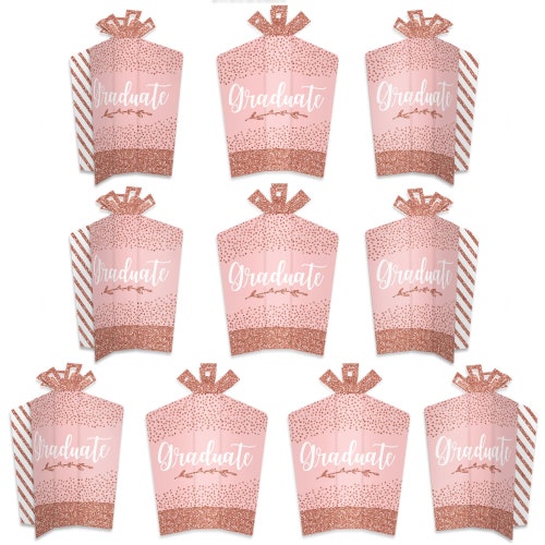 Rose Gold Grad Table Decorations Graduation Fold and Flare - Etsy