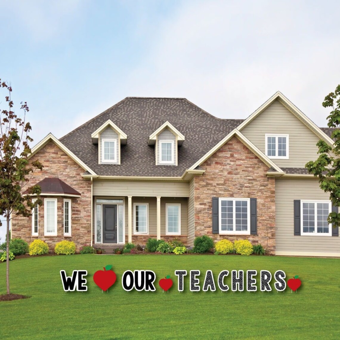 Teacher Appreciation Yard Sign - "we Love Our Teachers" - Outdoor Lawn ...