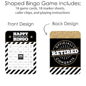 Happy Retirement - Find the Guest Bingo Cards and Markers - Retirement ...