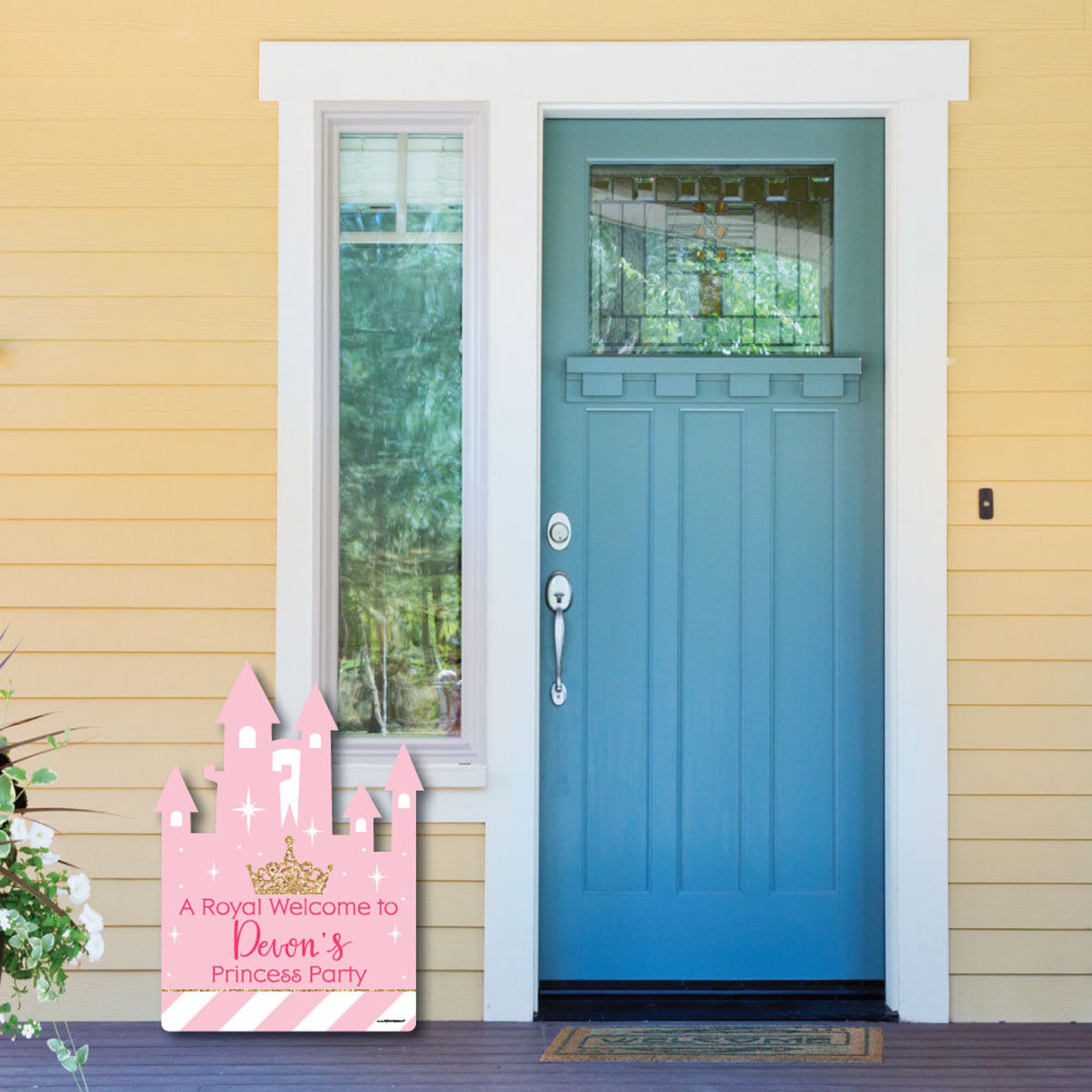 Little Princess Crown Welcome Sign Pink and Gold Party - Etsy