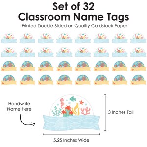 Ocean Creatures - DIY Blank Paper Desk or Locker Labels - Classroom ...