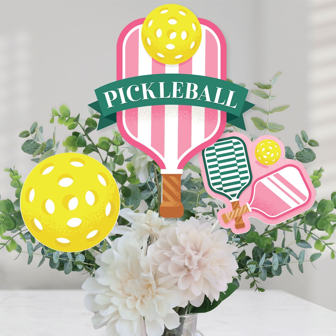 Pink Pickleball - Country Club Party Centerpiece Sticks - Table Toppers ...