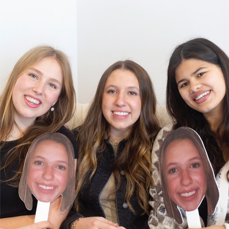 Fun Face Cutout Paddles - Custom Photo Head Cut Out Photo Booth and Fan ...