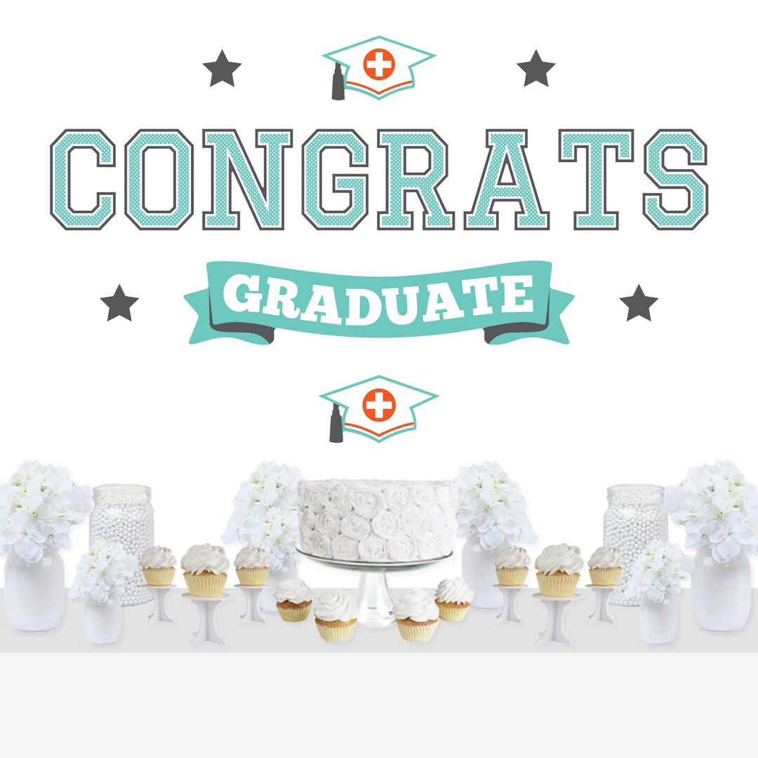Medical School Grad - Peel and Stick Doctor Graduation Party Decoration ...