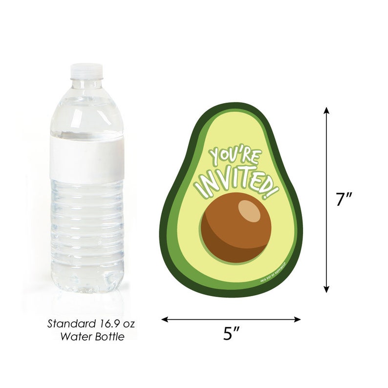 Hello Avocado Shaped Fill-in Invitations Fiesta Party | Etsy