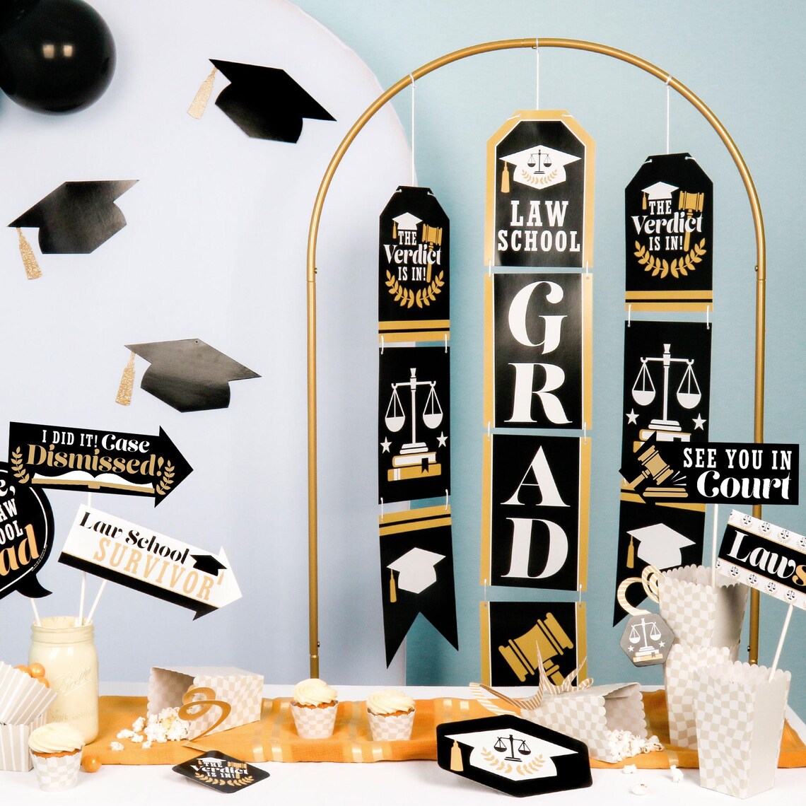 Law School Grad - Hanging Vertical Paper Door Banners - Future Lawyer ...