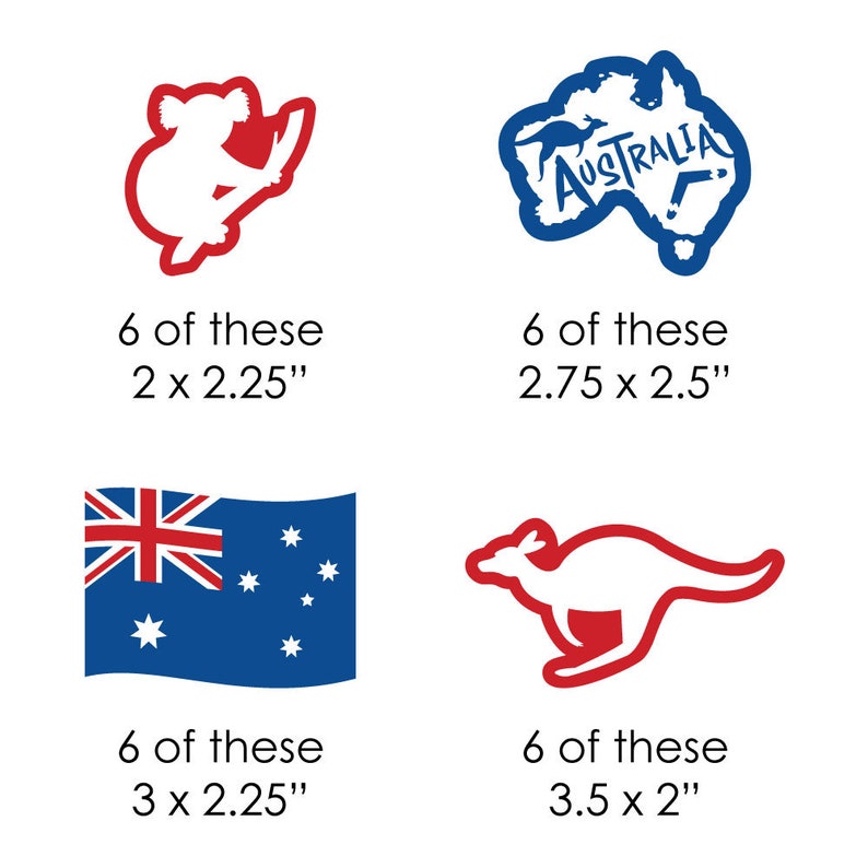 Australia Day DIY Shaped Gday Mate Aussie Party Cut-outs - Etsy