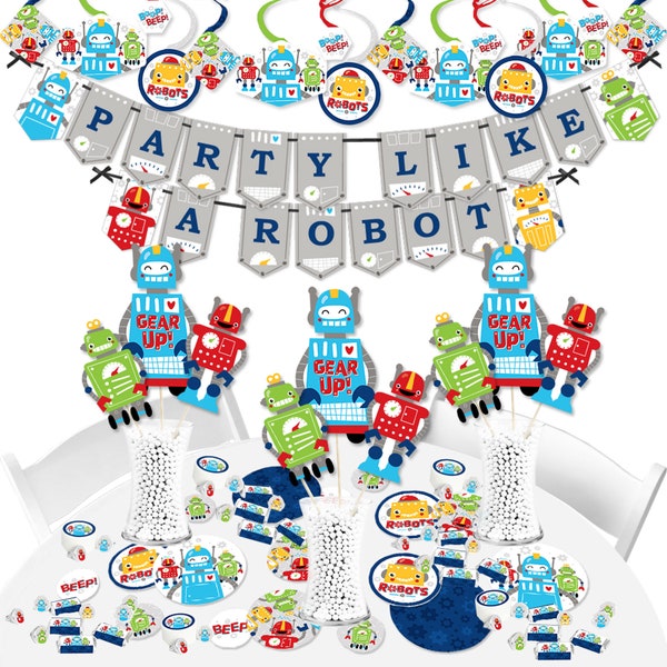 Robot Banner - Etsy