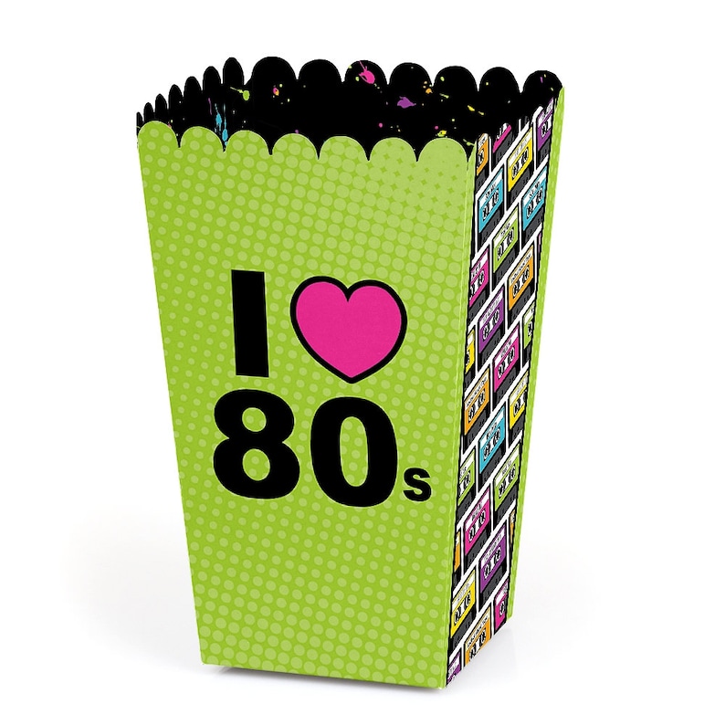 80's Retro Totally 1980s Party Favor Popcorn Treat Boxes - Etsy