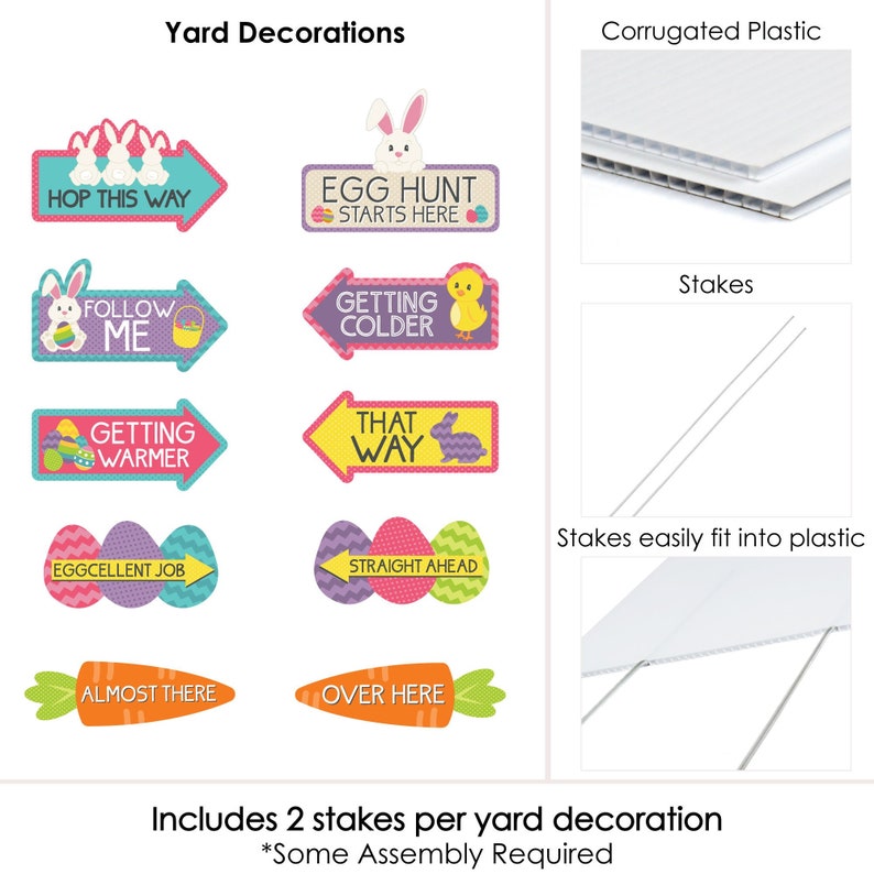 Easter Egg Hunt Arrow Yard Signs Outdoor Easter Bunny Lawn - Etsy