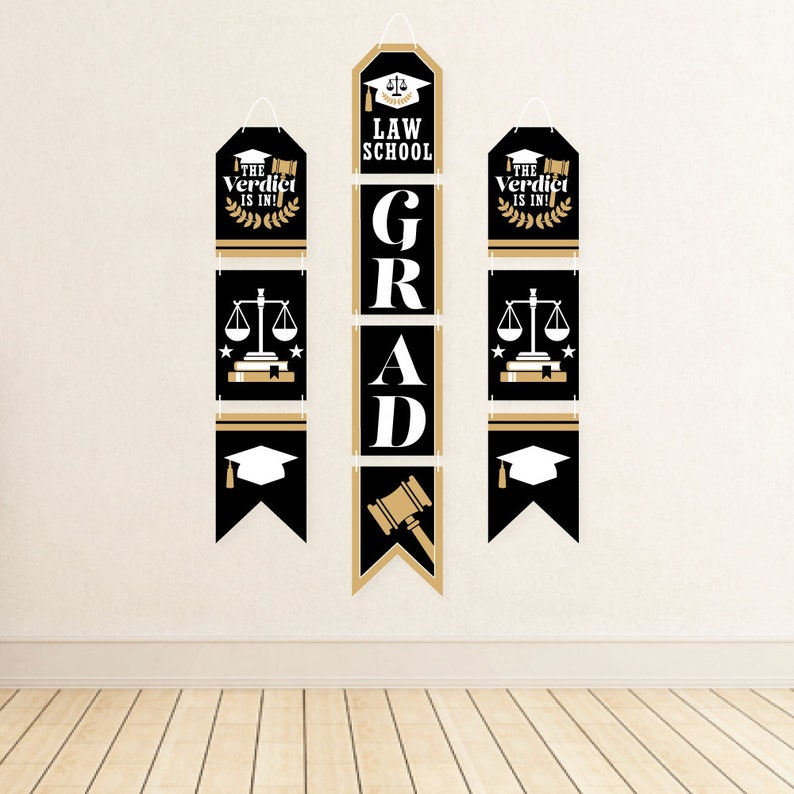 Law School Grad Hanging Vertical Paper Door Banners Future - Etsy
