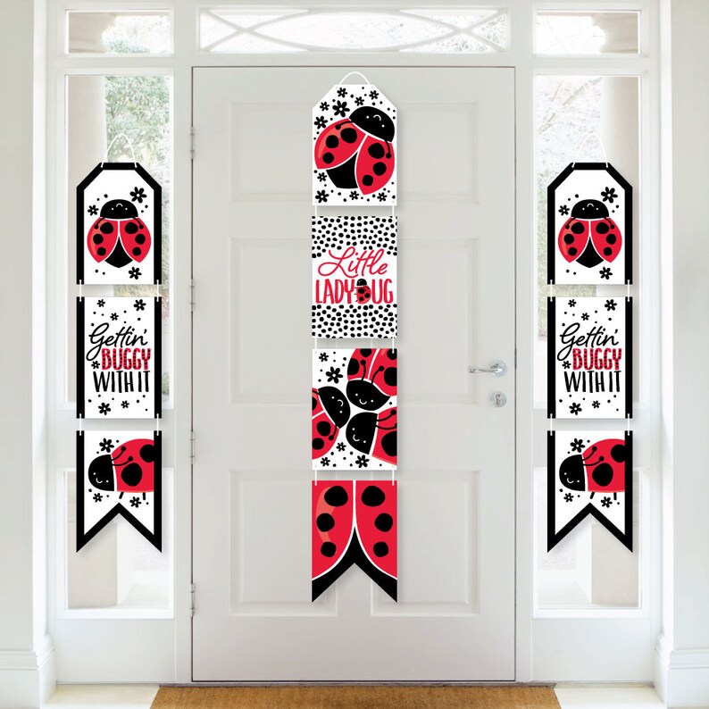 Happy Little Ladybug Hanging Vertical Paper Door Banners - Etsy