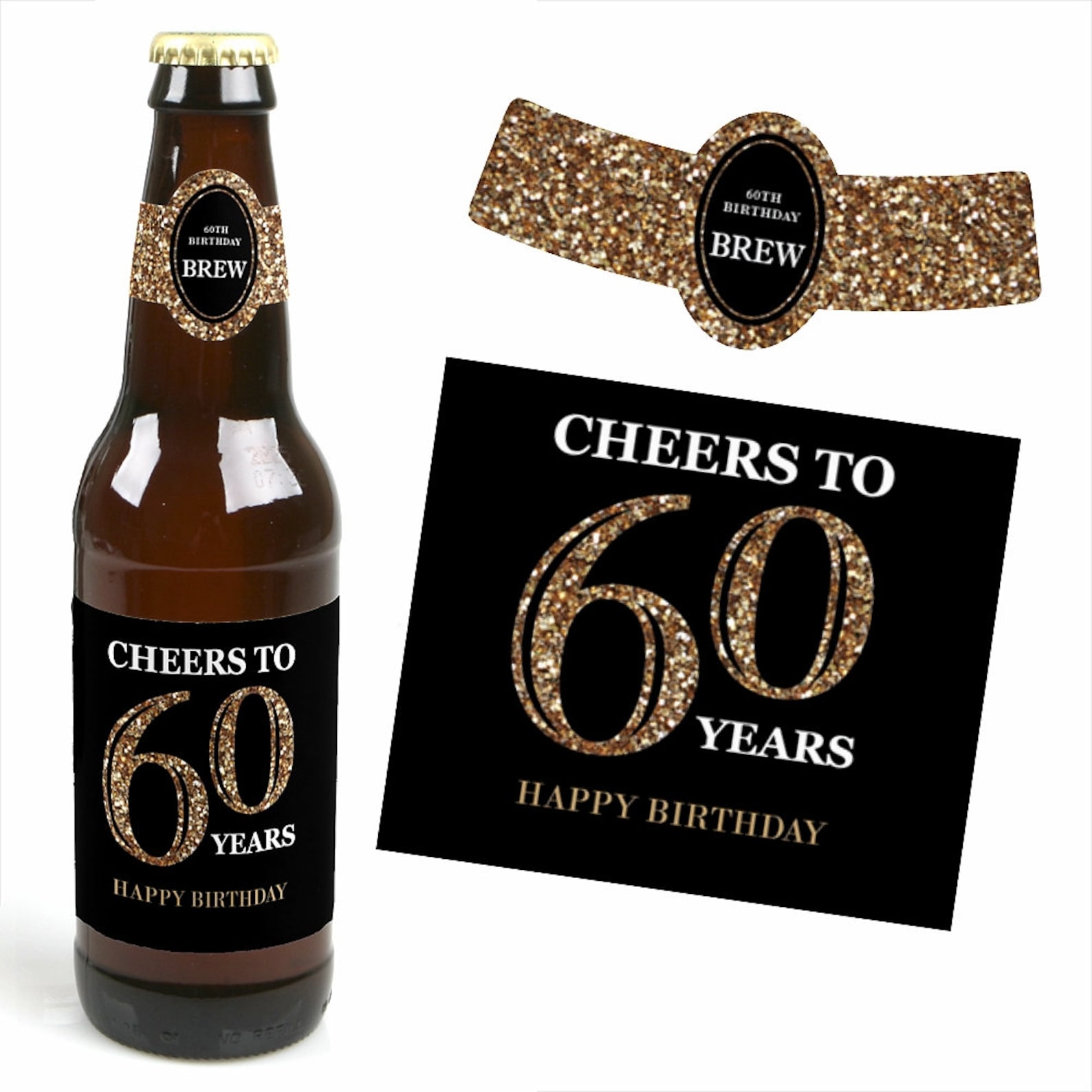 Adult 60th Birthday Gold Decorations for Women and Men 6 - Etsy