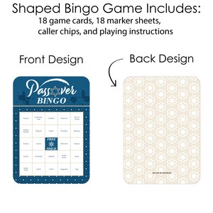 Happy Passover - Bingo Cards and Markers - Pesach Jewish Holiday Party ...