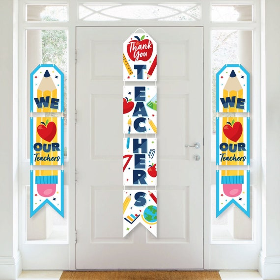 Thank You Teachers - Hanging Vertical Paper Door Banners - Teacher ...