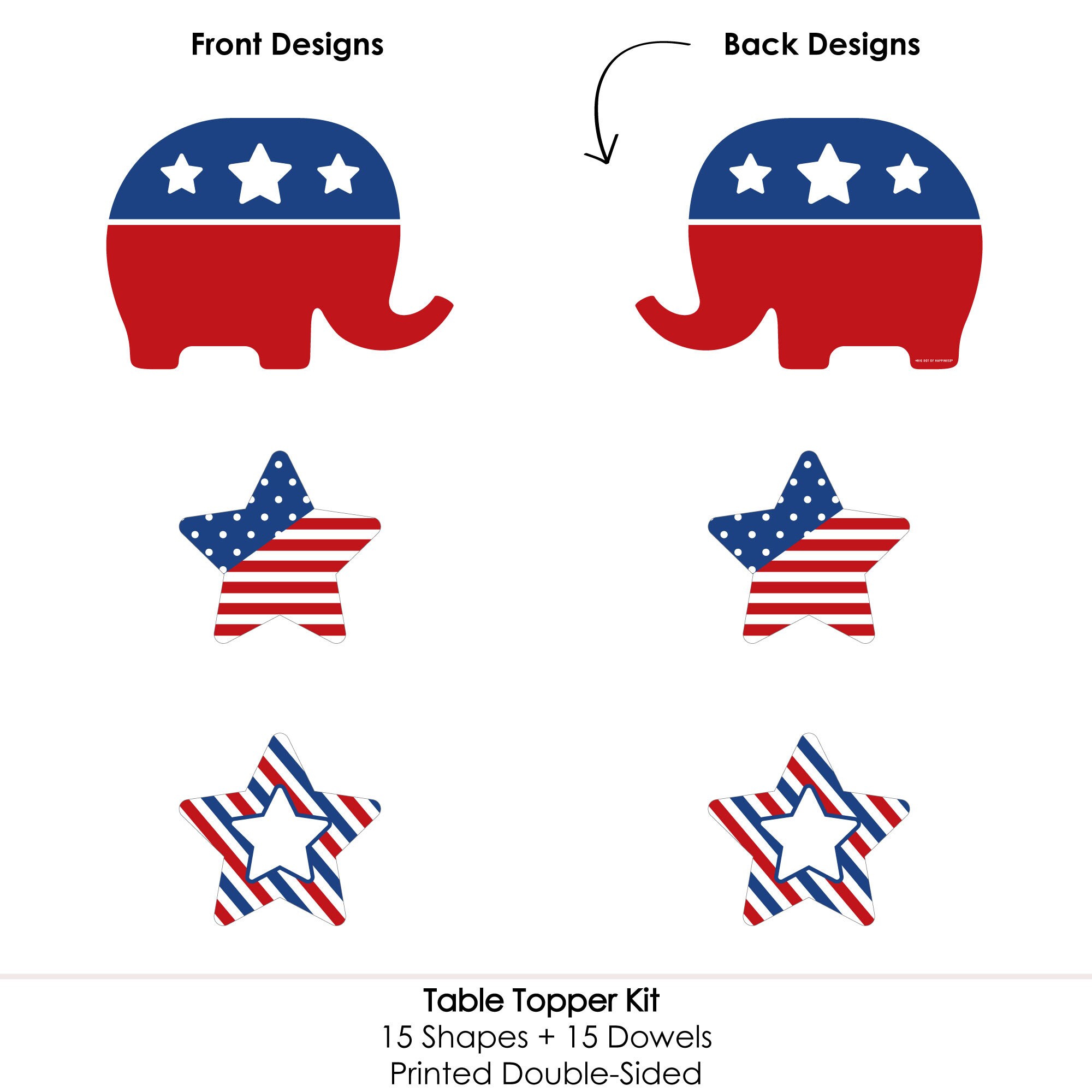 Republican Election Political Party Centerpiece Sticks | Etsy