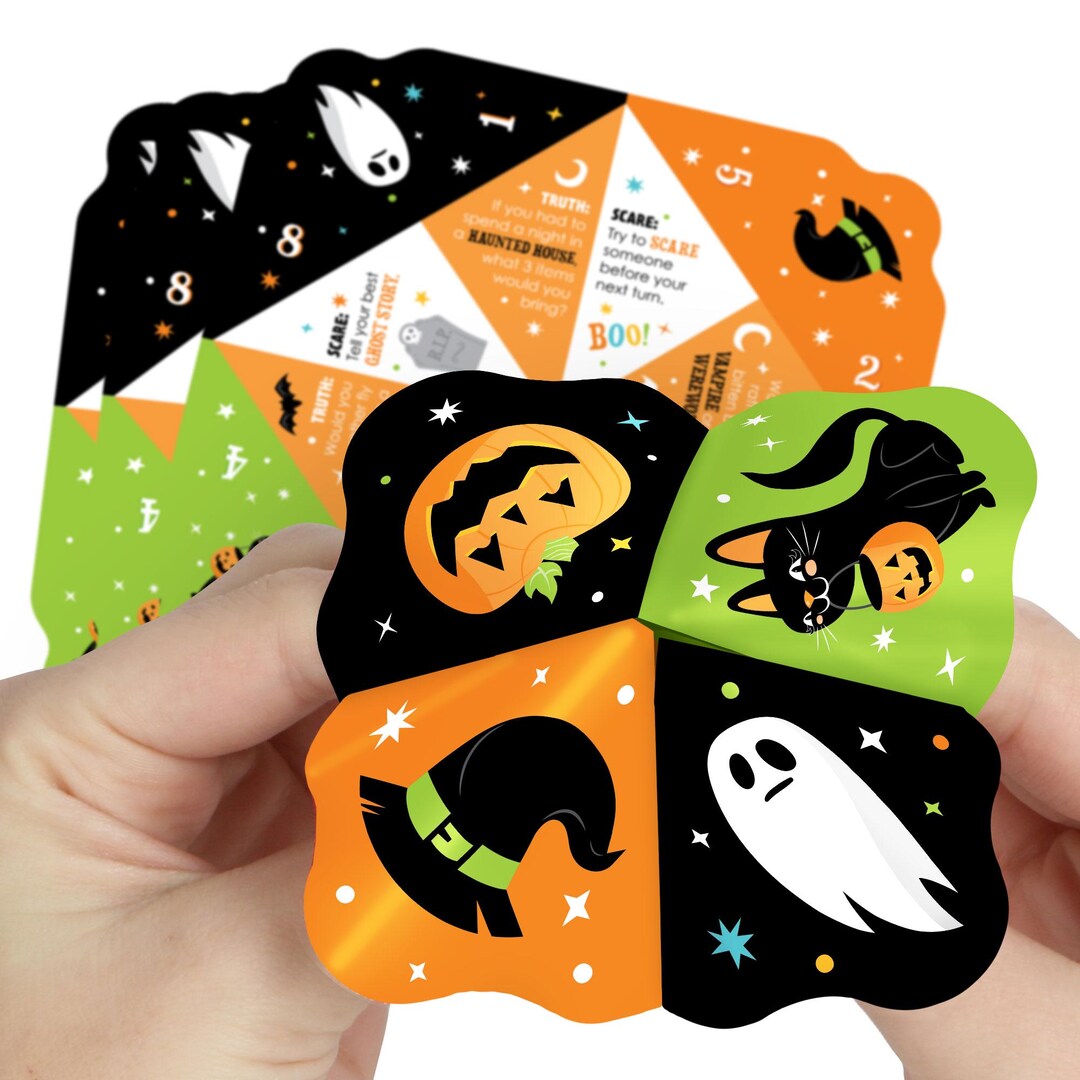 Jack-o'-lantern Halloween Kids Halloween Party Cootie Catcher Game ...