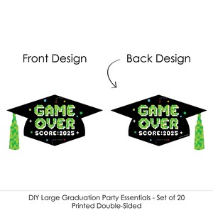 Game Over - Grad Cap Decorations DIY Video Game Graduation Large Party ...