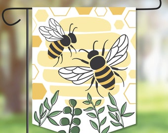 Bumblebee Garden Flag - Etsy