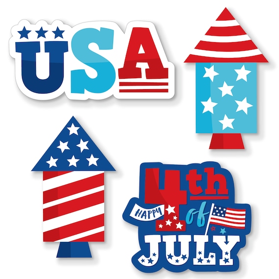 Firecracker 4th of July - DIY Shaped Red, White and Royal Blue Party ...