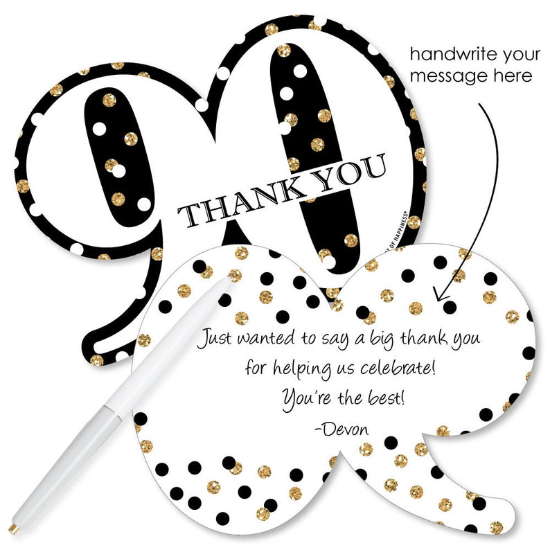 Adult 90th Birthday Gold Shaped Thank You Cards Etsy adult-90th-birthday-gold-shaped-thank-you-cards-etsy