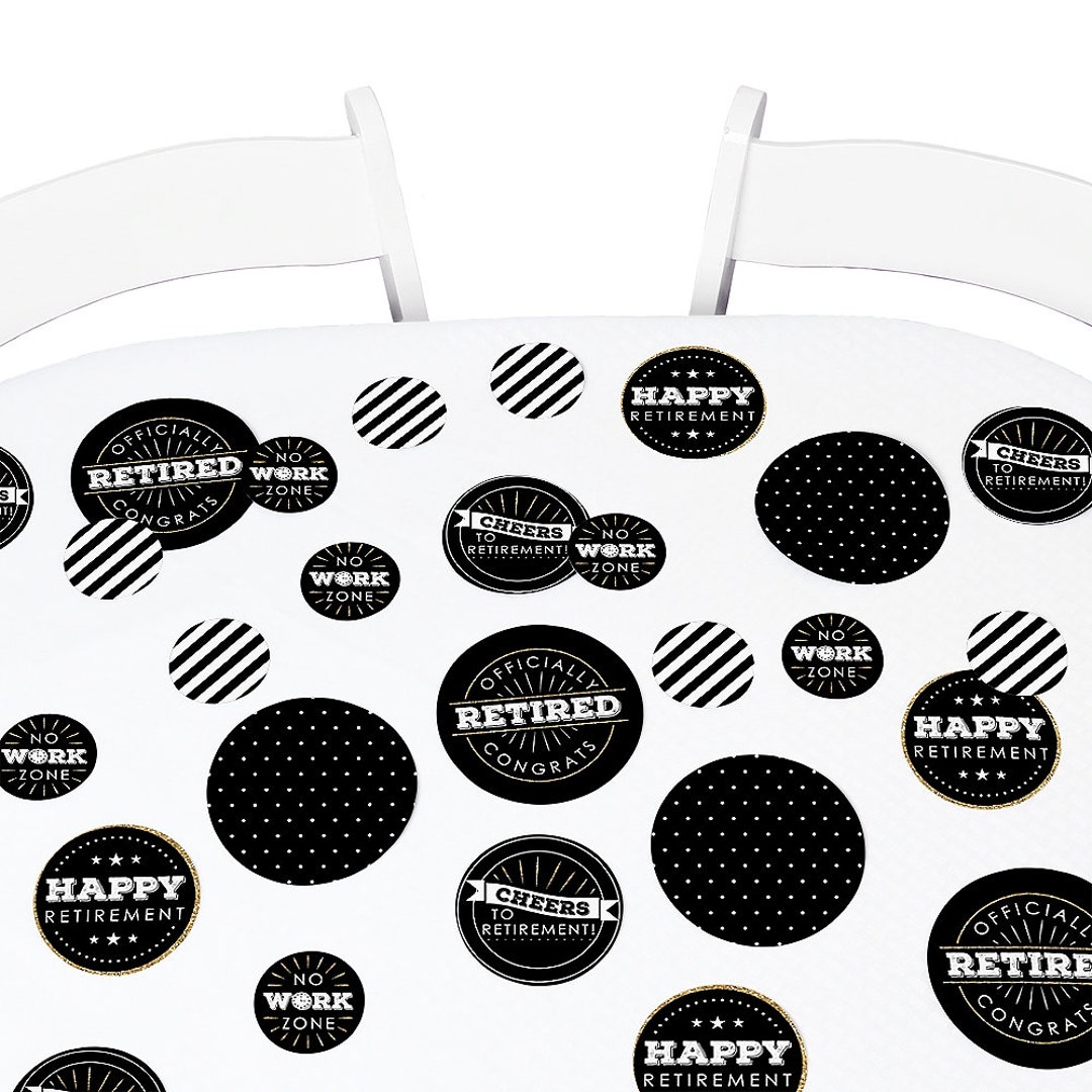 Happy Retirement - Giant Circle Confetti - Retirement Party Decorations ...