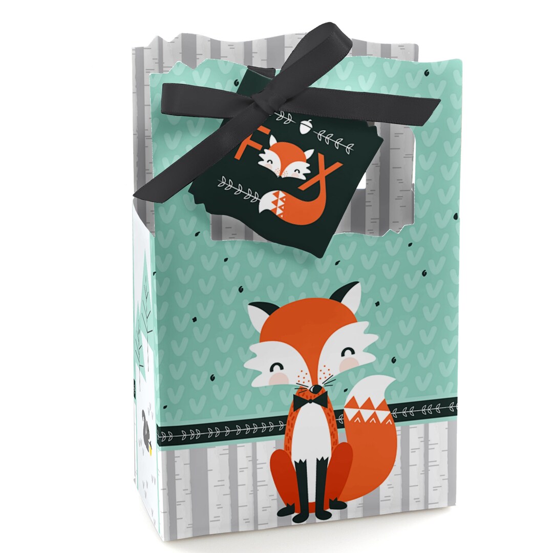 Mr. Foxy Fox - Baby Shower or Birthday Party Favor Boxes - Set of 12 - Etsy