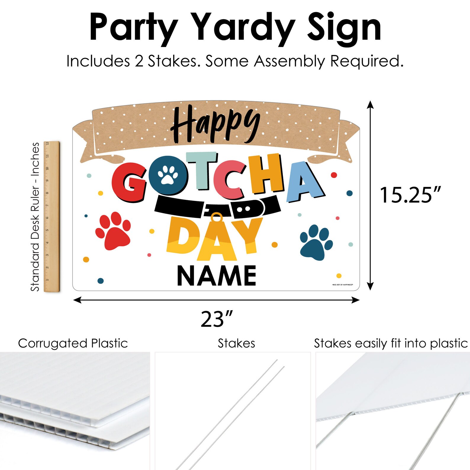 Happy Gotcha Day Dog and Cat Pet Adoption Party Yard Sign - Etsy