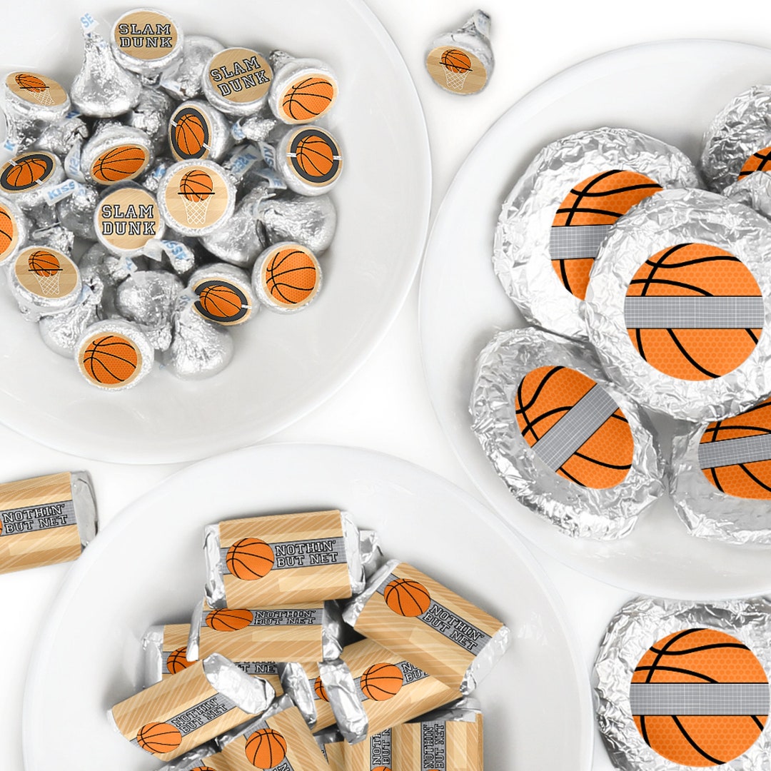Nothin' but Net - Basketball - Mini Candy Bar Wrappers Round Candy ...